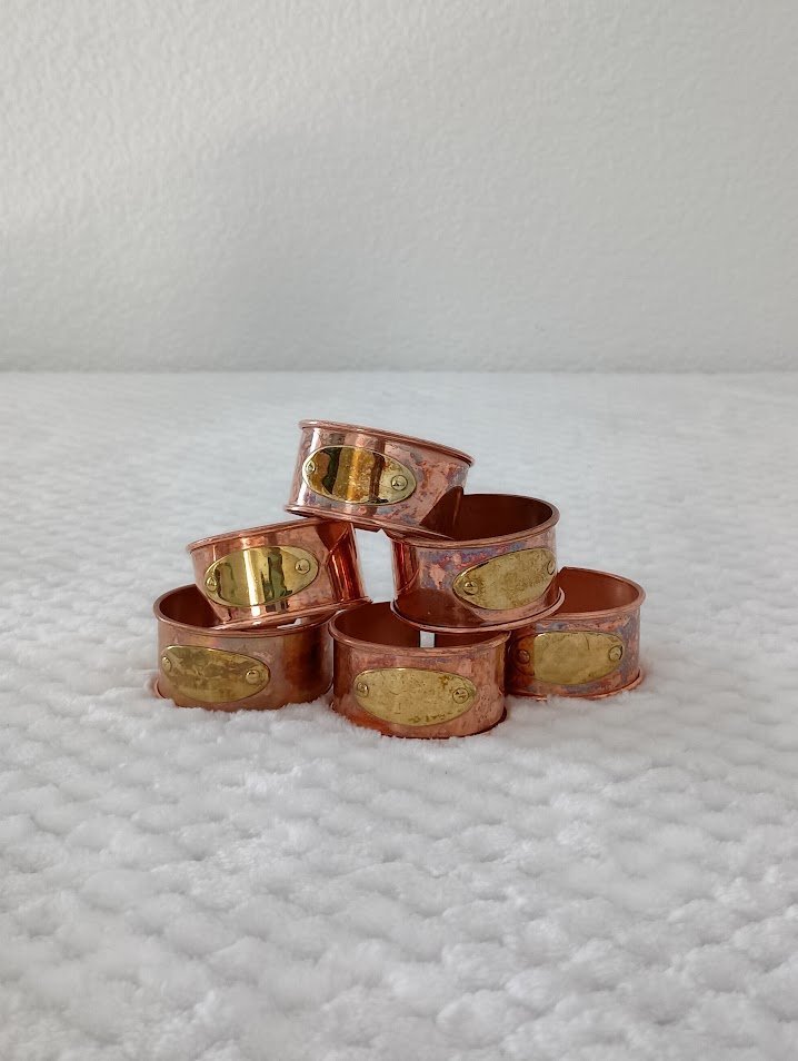 Through the Generations | 6 Copper and Brass Napkin Rings